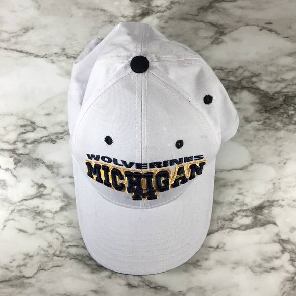 Accessories | Michigan Wolverines Spellout White Baseball Hat | Poshmark